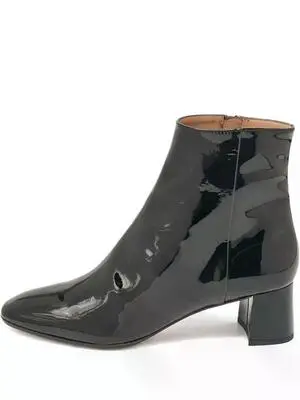 AQUAZZURA 50mm Patent-leather Block-heel Boots - Black