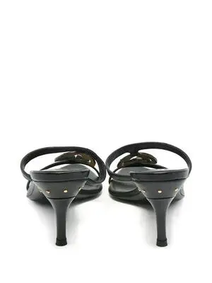 Gucci Gg Leather Heeled Sandals