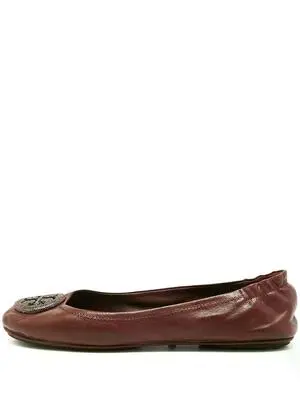 Tory Burch Minnie Leather Ballet Flats - Red