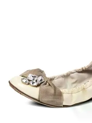 Miu Miu Crystal-embellished Ballet Flats