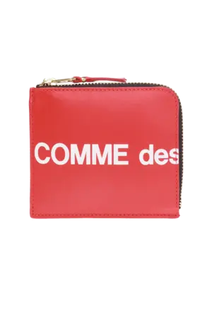 Comme Des Garçons Wallet With Printed Logo - Red