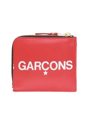 Comme Des Garçons Wallet With Printed Logo - Red