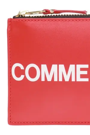Comme Des Garçons Wallet With Printed Logo - Red