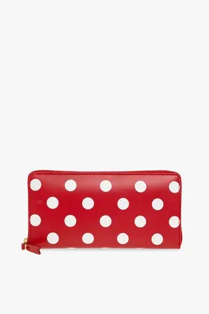 Comme Des Garçons Zip-around Leather Wallet - Red