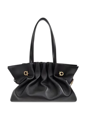 FERRAGAMO Pierc Medium Shoulder Bag - Black