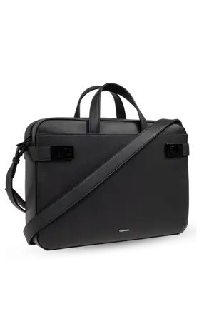 FERRAGAMO Leather Briefcase - Black