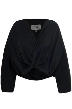 MAISON MARGIELA Draped Top - Black