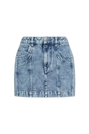 MARANT ETOILE Juana Denim Mini Skirt - Light Blue
