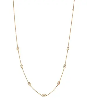 Bloomingdale'S Certified Lab Grown Emerald Cut Diamond Station Necklace In 14k Yellow 2.2 Tcw - Gold