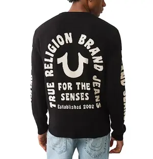 True Religion Long Sleeve Tr Logo Sweater
