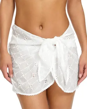 Robin Piccone Eyelet Pareo - White