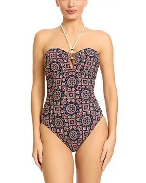 Robin Piccone Maggy Bandeau One Piece Swimsuit - Multi