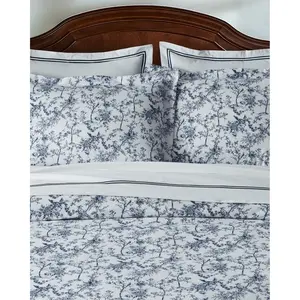 PETITE PLUME Timeless Toile Percale Duvet Set, Twin - White
