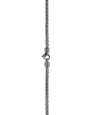 John Hardy Dark Chain Box Link Necklace - Silver