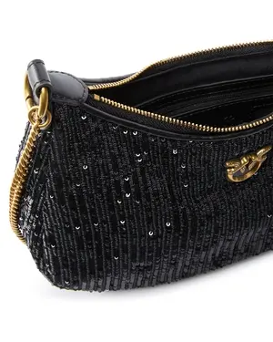 Pinko Half Moon Sequin Crossbody