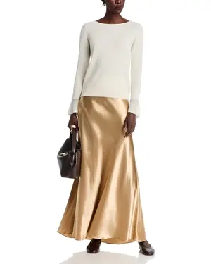 Lafayette 148 New York Ruffle Trim Bateau Neck Sweater