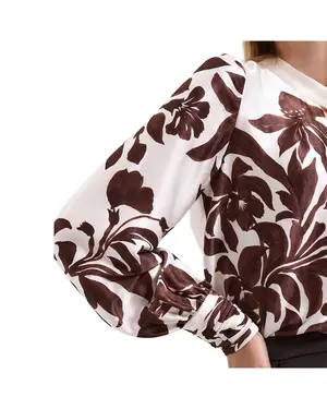 PHASE EIGHT Hattie Satin Blouse With Floral Print