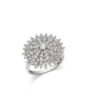Bloomingdale'S 14k Diamond Starburst Ring 1.50 Tcw - White Gold