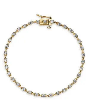 Bloomingdale'S Diamond Station Bracelet In 14k Yellow - Gold