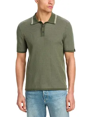 Rag & Bone Harvey Tipped Polo Shirt - Green