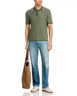 Rag & Bone Harvey Tipped Polo Shirt - Green