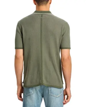 Rag & Bone Harvey Tipped Polo Shirt - Green