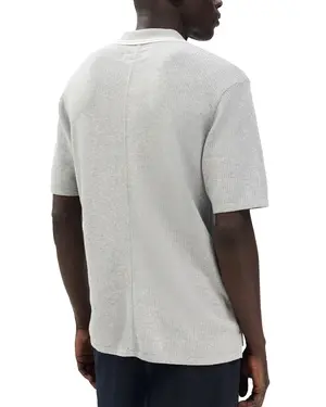 Rag & Bone Harvey Tipped Polo Shirt - Heather Grey