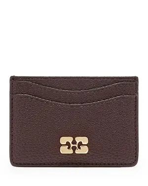 GANNI Bou Card Holder - Chicory Coffee