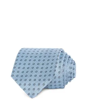BOSS Silk Grid Neck Tie - Light Pastel Blue