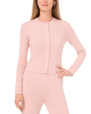 1.State Ribbed Cardigan - Sepia Pink
