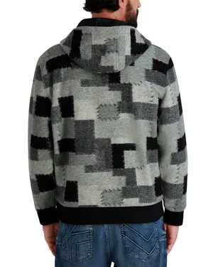 Karl Lagerfeld Paris Patchwork Hooded Jacket