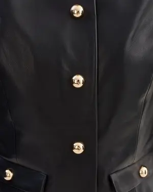 LAMARQUE Leather Collarless Jacket
