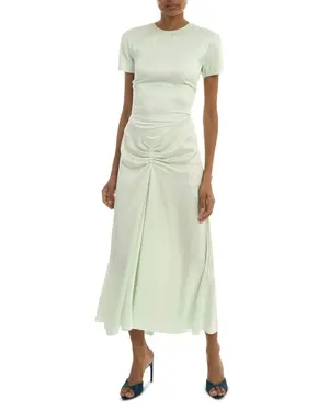 Victoria Beckham Gathered T-shirt Midi Dress