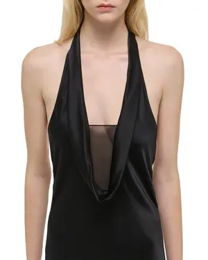 Helmut Lang Silk Halter Dress