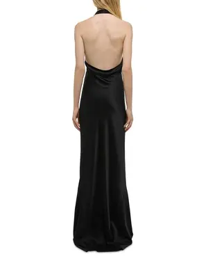 Helmut Lang Silk Halter Dress
