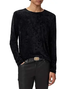 John Varvatos Velvety Long Sleeve Tee - Black