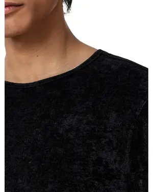 John Varvatos Velvety Long Sleeve Tee - Black