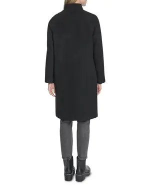 Cole Haan Asymmetric Chevron Wool Blend Coat