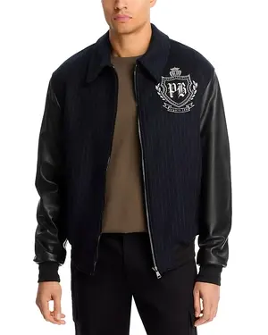Balmain Pinstripe Varsity Jacket