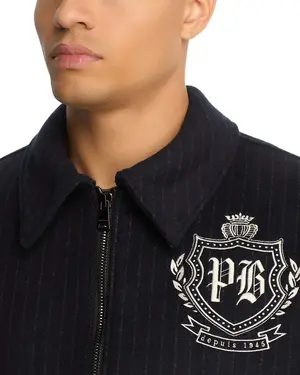 Balmain Pinstripe Varsity Jacket