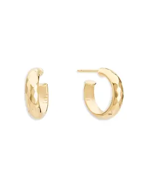 Lana Jewelry 14k Yellow Faceted Disco Hoop Earrings - Gold