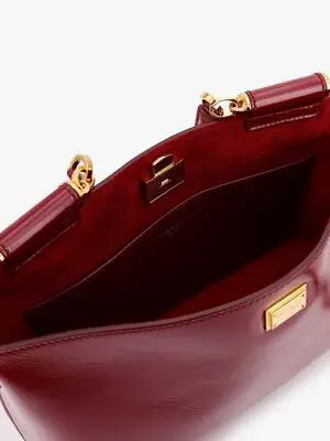 Dolce & Gabbana Vittoria Leather Top Handle Bag - Red