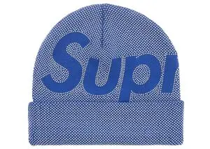 Supreme Studded Knockout Big Logo Beanie - Blue