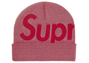 Supreme Studded Knockout Big Logo Beanie - Red