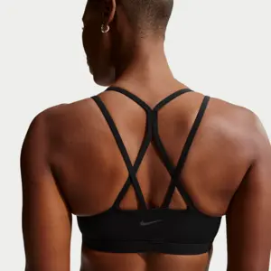 Nike Zenvy Strappy Light-support Padded Sports Bra - Black