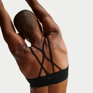 Nike Zenvy Strappy Light-support Padded Sports Bra - Black