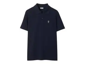 Burberry Logo Embroidered Regular Fit Polo Shirt 80998841 - Storm