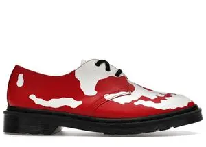 Dr. Martens 1461 3-eye Shoe Supreme Skullin - Red/white