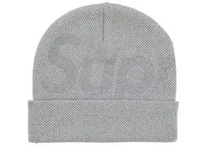 Supreme Studded Knockout Big Logo Beanie - Grey
