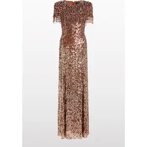 Bronze Sequin Maxi Dresses